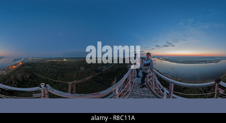 360° view of Lifting on a power pole 2 - Alamy