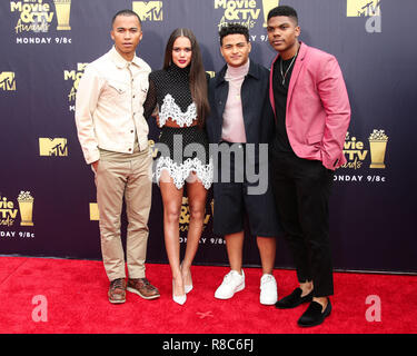 Santa Monica, CA, USA. Raymond Cham Jr., Nate Potvin, Madison Pettis ...