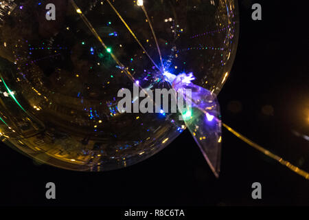 Wallpaper background of LED transparent balloon with multi-colored ...
