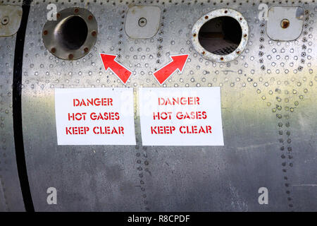 Warning Danger Jet Exhaust Stock Photo - Alamy