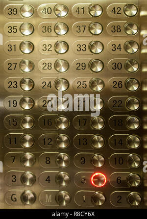 Elevator floor buttons Stock Photo - Alamy