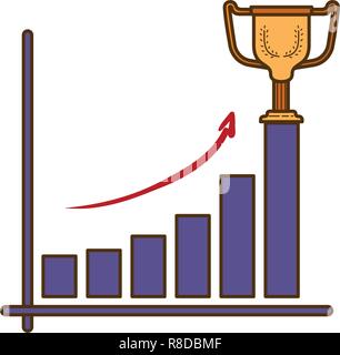 bar chart with trophies isolated icon Stock Vector Image & Art - Alamy