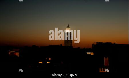 Sunset over the cityscape Marrakech Morocco Stock Photo - Alamy