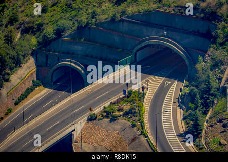 Freeways intersection at Vitacura district in Santiago de Chile Stock ...