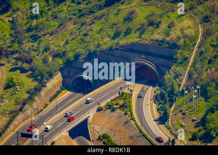 Freeways intersection at Vitacura district in Santiago de Chile Stock ...
