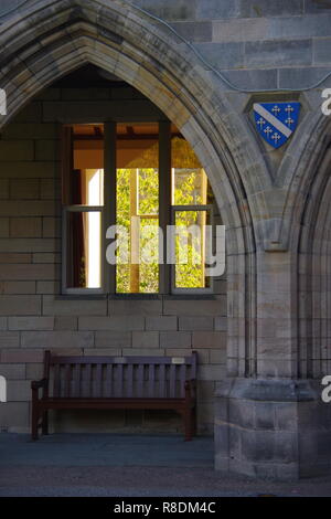 Stone Arches of Elphinstone Hall Arcade. Kings College Campus ...