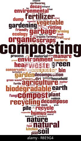 Soil with biodegradable organic waste and Compost text from cute pink ...