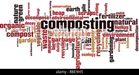 Composting word cloud concept. Vector illustration Stock Vector Image ...