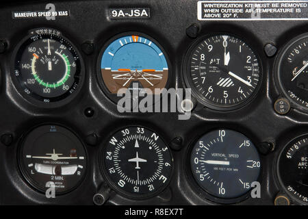horizon display indicator altitude cockpit aircraft aeroplane plane ...