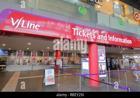Vline ticket office at Southern Cross train station Melbourne Australia ...