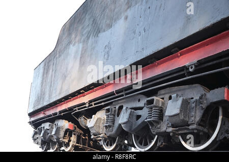 Black wheels of an old freight railcar Stock Photo - Alamy