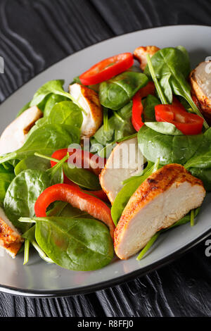 Red grilled pepper on plate Stock Photo - Alamy