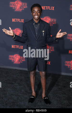 Caleb McLaughlin attending the season premiere of Netflix's Stranger ...