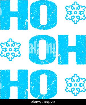 Ho Ho Ho - Hand lettering Christmas and New Year holiday calligraphy. Black letters and ...