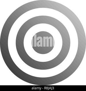 Target sign - medium gray gradient transparent, isolated - vector ...