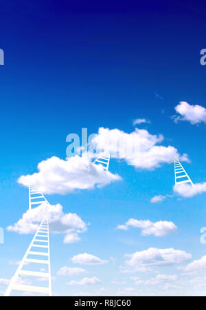 clouds, ladder, ladder of success, cloud, ladders Stock Photo - Alamy