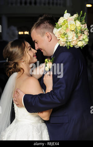 Couple on wedding day two,people, happines man, women, bridge, fun,wife ...