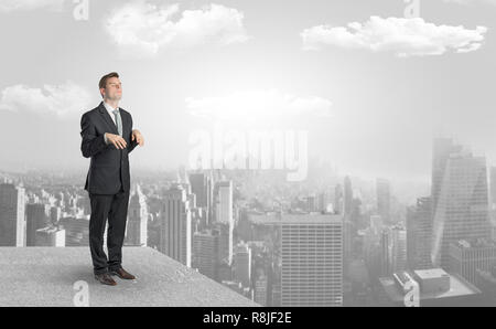Zombi elegant businessman on the top of the city Stock Photo - Alamy