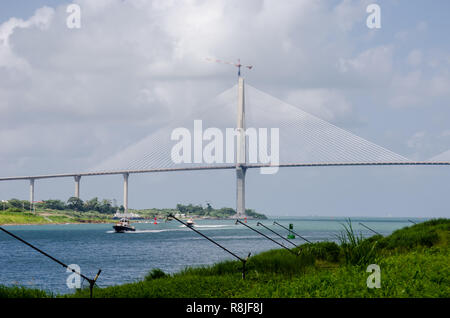 Third Bridge over the Panama Canal on the Atlantic side in Colon Stock ...
