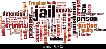 Jail word cloud concept. Vector illustration Stock Vector Image & Art ...