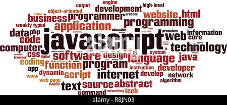 Javascript word cloud concept. Vector illustration Stock Vector Image & Art - Alamy