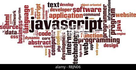 Javascript word cloud concept. Vector illustration Stock Vector Image ...