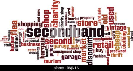 Secondhand word cloud concept. Vector illustration Stock Vector Image ...