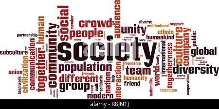 Society word cloud concept. Vector illustration Stock Vector Image ...