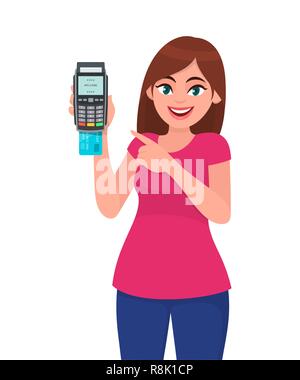 bank counter machine cartoon vector illustration Stock Vector Image ...