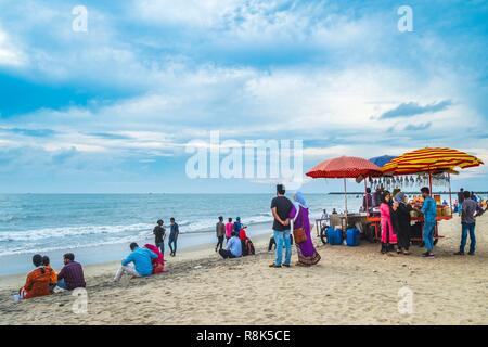 India, Kerala, Calicut, Kozhikode beach, disused British colonial era ...