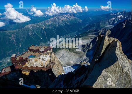 Aiguille du Midi observation station in Chamonix, Mont Blanc, Haute ...
