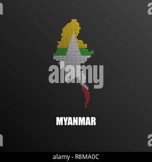 Myanmar map vector design template illustration Stock Vector Image ...