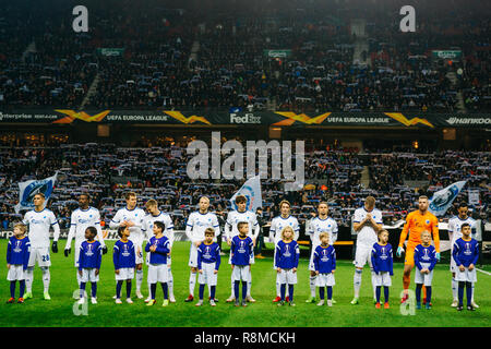 Denmark, Copenhagen - December 13rd 2018. The FC Copenhagen line-up for ...