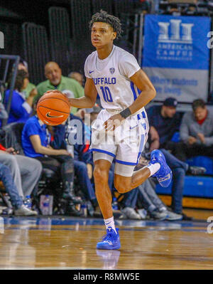 Buffalo Bulls guard Ronaldo Segu (10) moves the ball down the court ...