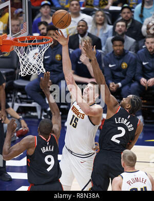 Denver Nuggets center Nikola Jokic (15) in the first half of an NBA ...
