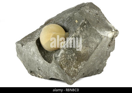 calcite from Montalto di Castro, Italy nestled in basalt matrix ...