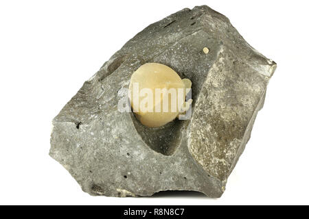 calcite from Montalto di Castro, Italy nestled in basalt matrix ...