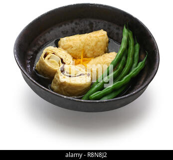 Japanese cuisine, yuba (bean curd skin), tofu wrapped in nori and hot ...