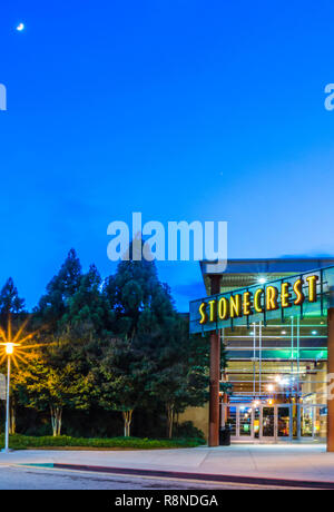 The moon rises over the Mall at Stonecrest, June 2, 2014, in Lithonia ...