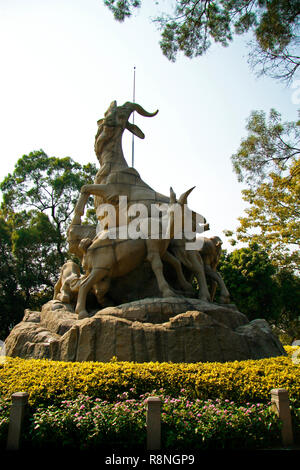 The Five Goats Statue in Guangzhou of China Stock Photo - Alamy