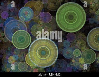 Chaotic colorful circles, confetti. Abstract holiday background ...