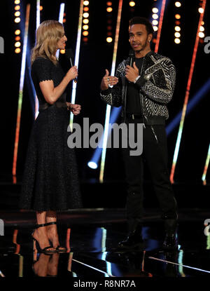 Lewis Hamilton is interviewed during the BBC Sports Personality of the ...