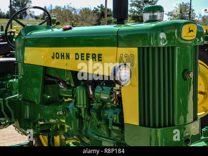 Display in Waterloo, Iowa of some John Deere tractors Stock Photo - Alamy