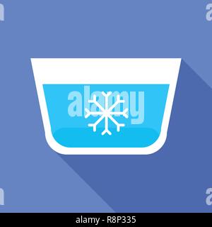 Wash in cold water Clothes care symbols Washing concept Laundry sign ...