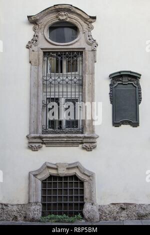 Roman style window in Milano Italy Stock Photo - Alamy