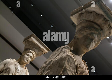 Caryatids - Karyatides, original statues from the Parthenon, now in ...