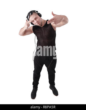 stylish young men of the rapper showing cool hand gesture Stock Photo ...