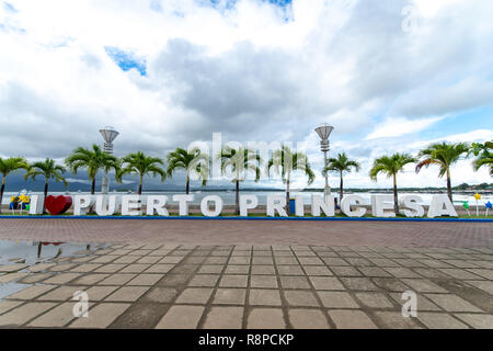baywalk park at puerto princesa city, Palawan, Philippines Stock Photo ...