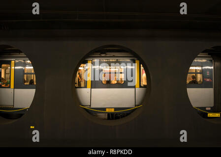 Horizontal view of the Metro in Milan, Italy Stock Photo - Alamy