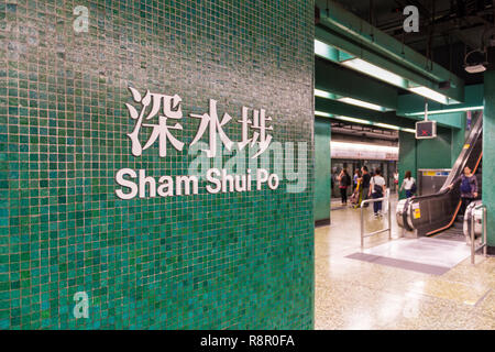 Sign of the underground station "Hong Kong Station" in English and ...